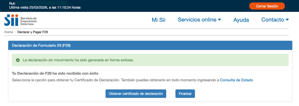 Cómo declarar el Formulario 29 (F29) sin movimientos en el SII: guía ...